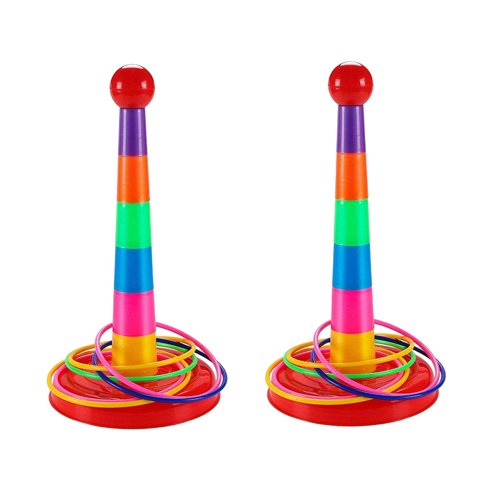 2 Pack 13" Colorful Plastic Sport Ring Toss Game Set for Kids - Walmart.com