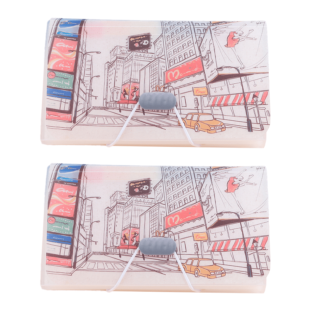 2 Pack 13 Pockets File Organizer, A6 Letter Size, Expanding Receipt ...