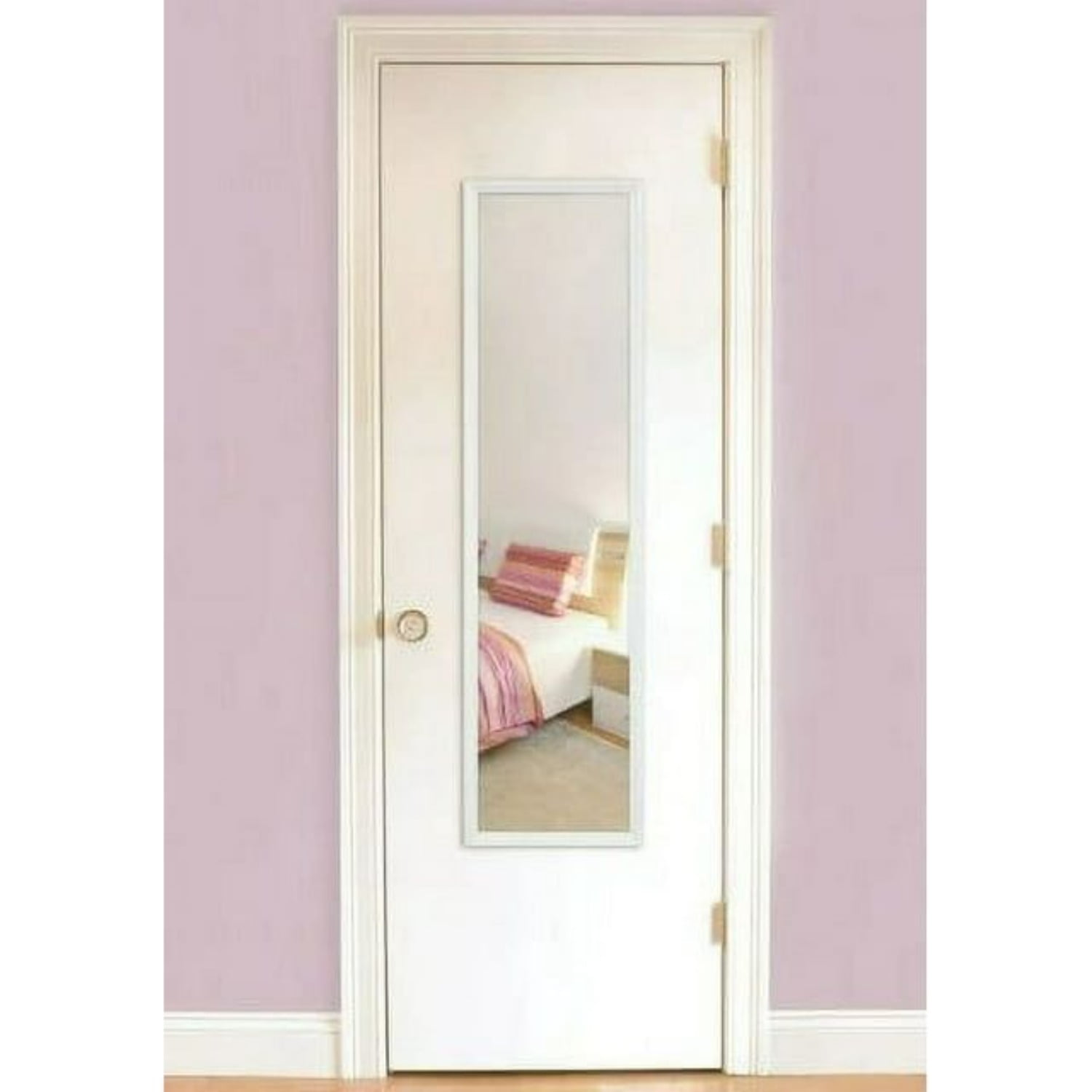 2 Pack 13 x 49 Full Length Rectangular White Mirror OPP Framed Elegant ...