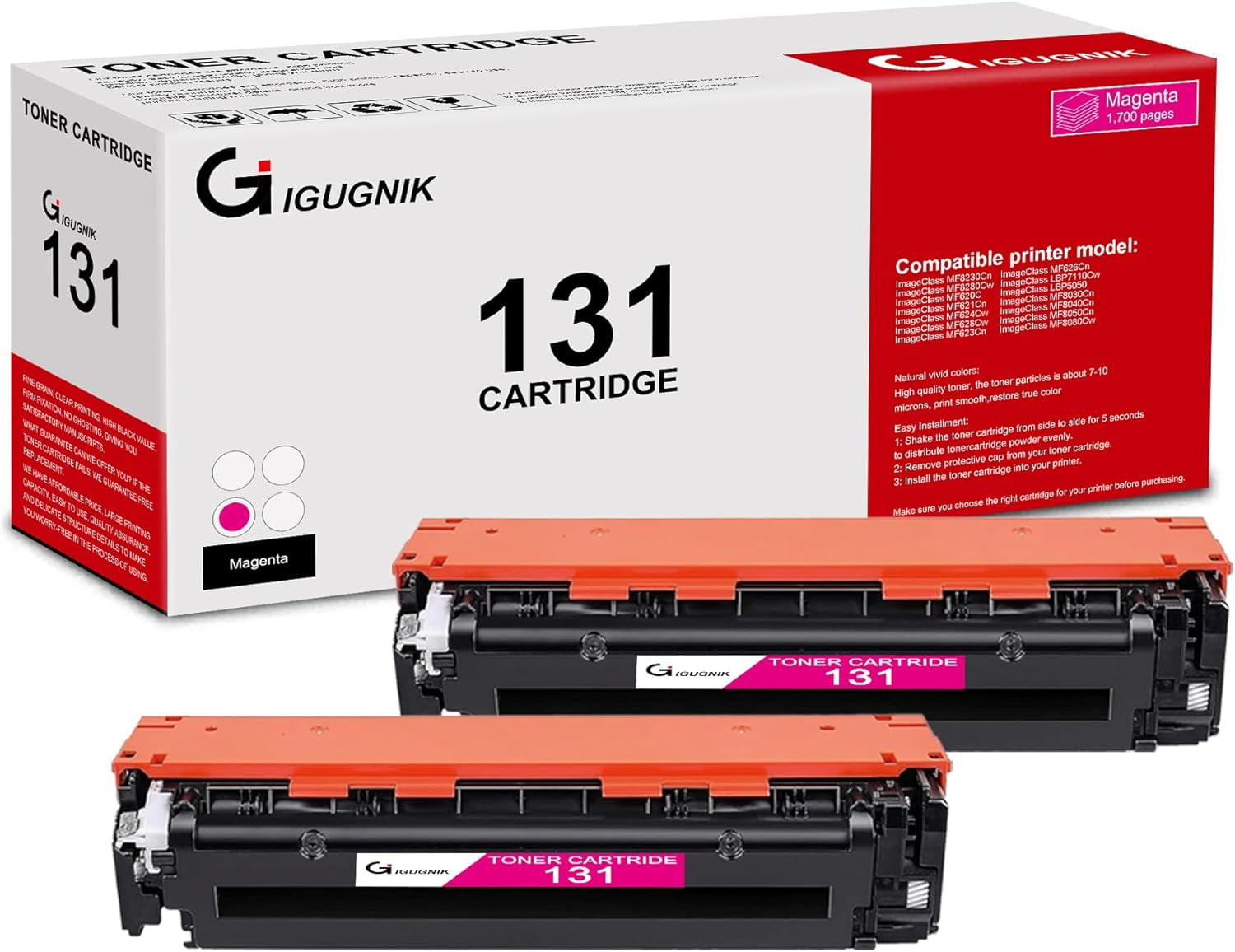 2 Pack 131 6270B001 Magenta Toner Cartridge Compatible 131 Replacement ...