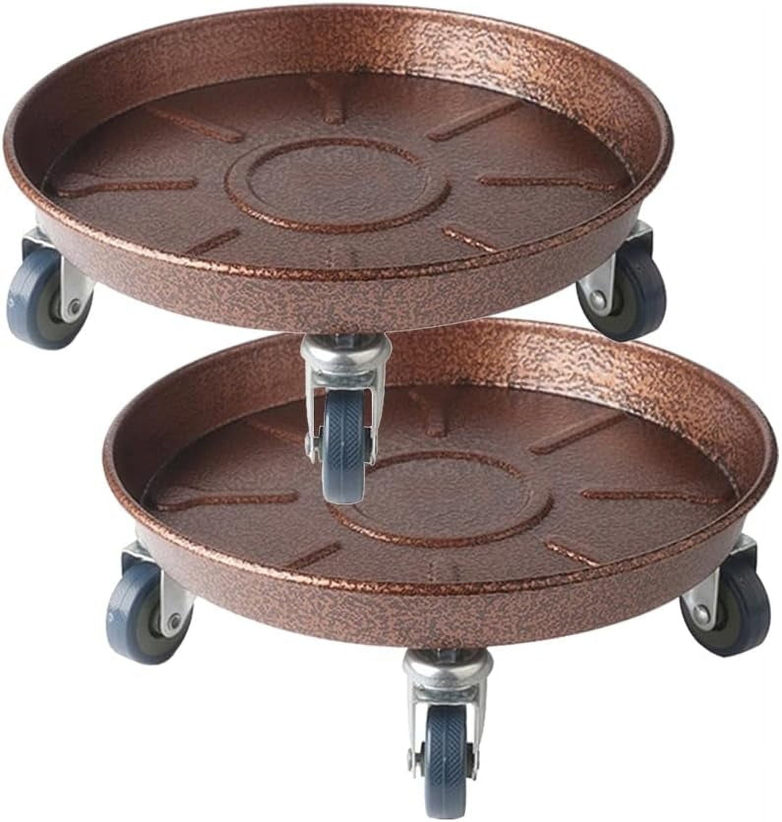 2 Pack 14" Heavy Duty Plant Dolly with Wheels, 280lbs Metal Rolling ...