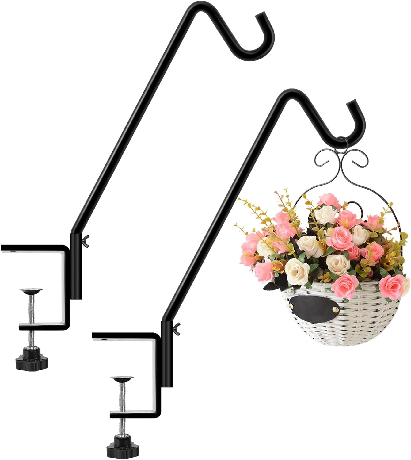 2 Pack 14 Inch Deck Hook,Solid Steel Deck Hangers for Bird Feeders ...