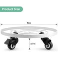2 Pack 14" Metal Plant Caddy with Wheels Heavy Duty Rolling Plant Stand ...