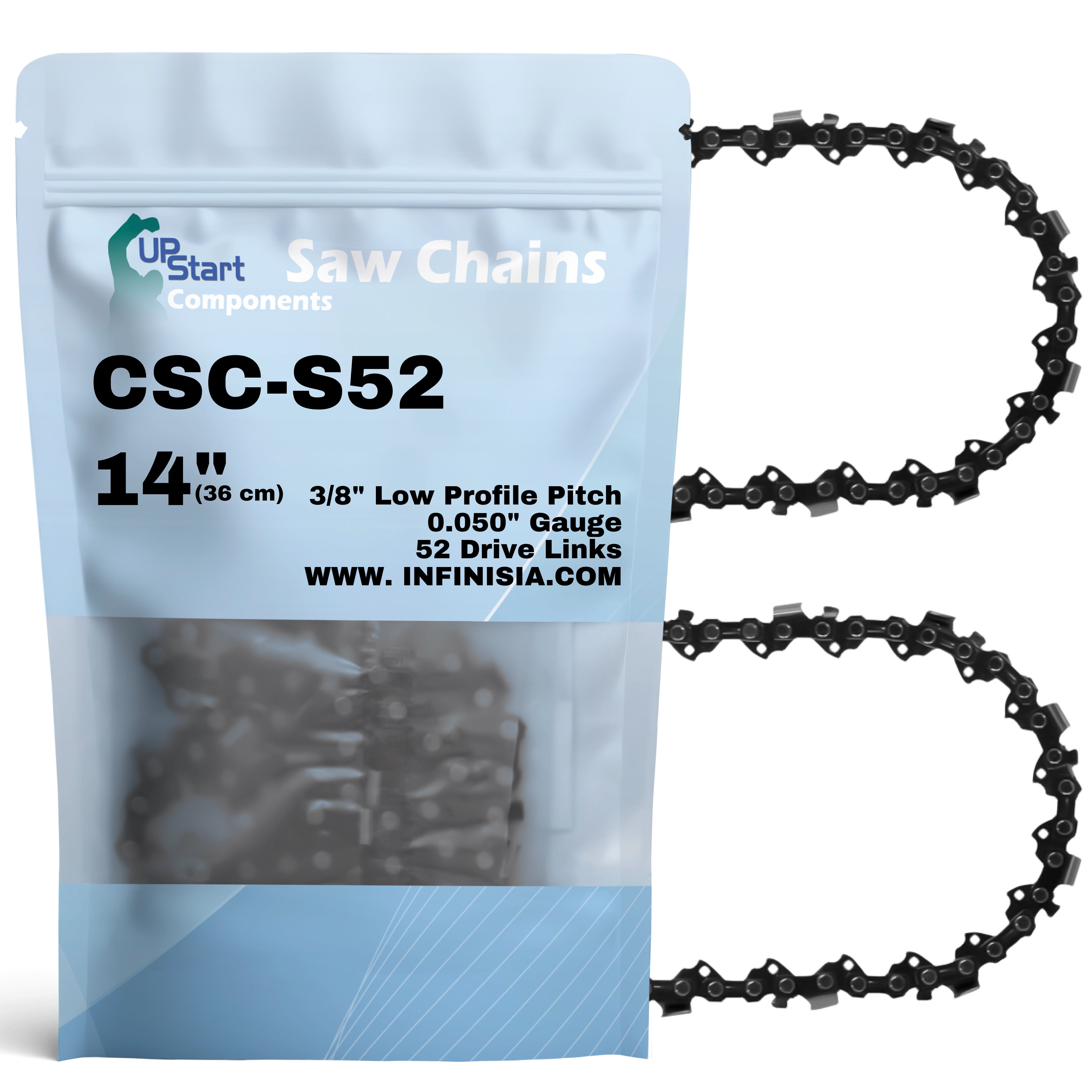 2-Pack 14-inch Chainsaw Chain Replacement for Snapper S1838 Chainsaws ...