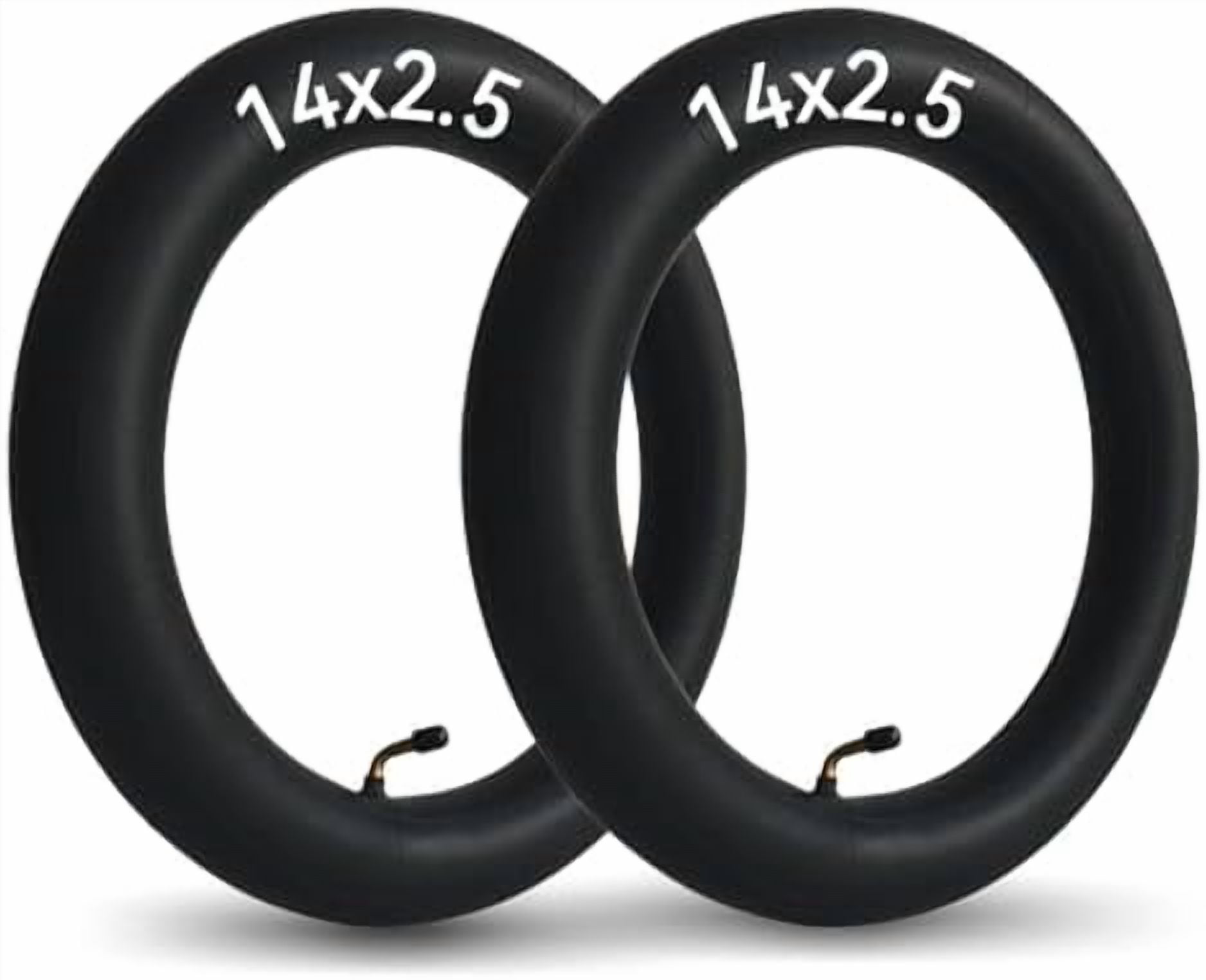 2 Pack 14x2.50 Inner Tube 14 Inch 14x2.10/2.50 Bike Tire Inner Tubes Replacement with Bent Valve ...