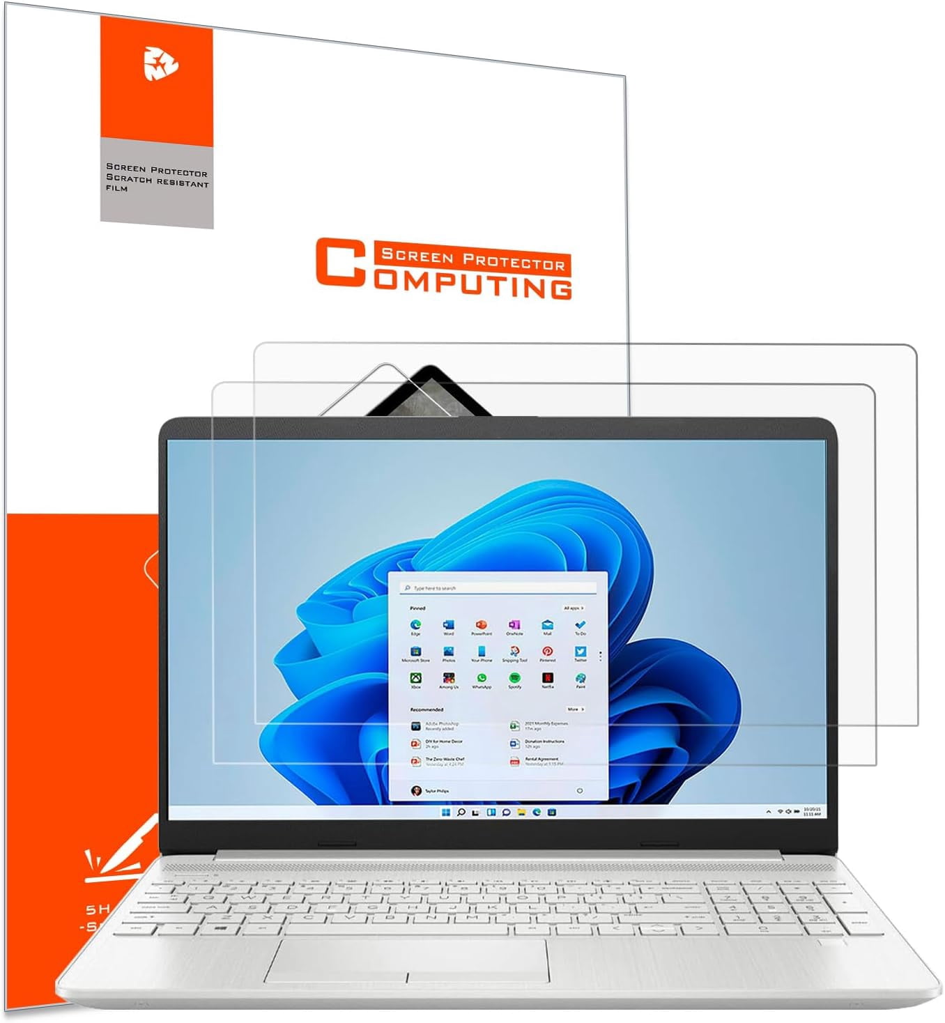 2 Pack 15.6 inch Anti Glare Screen Protector for HP 15.6" Laptop /HP ...