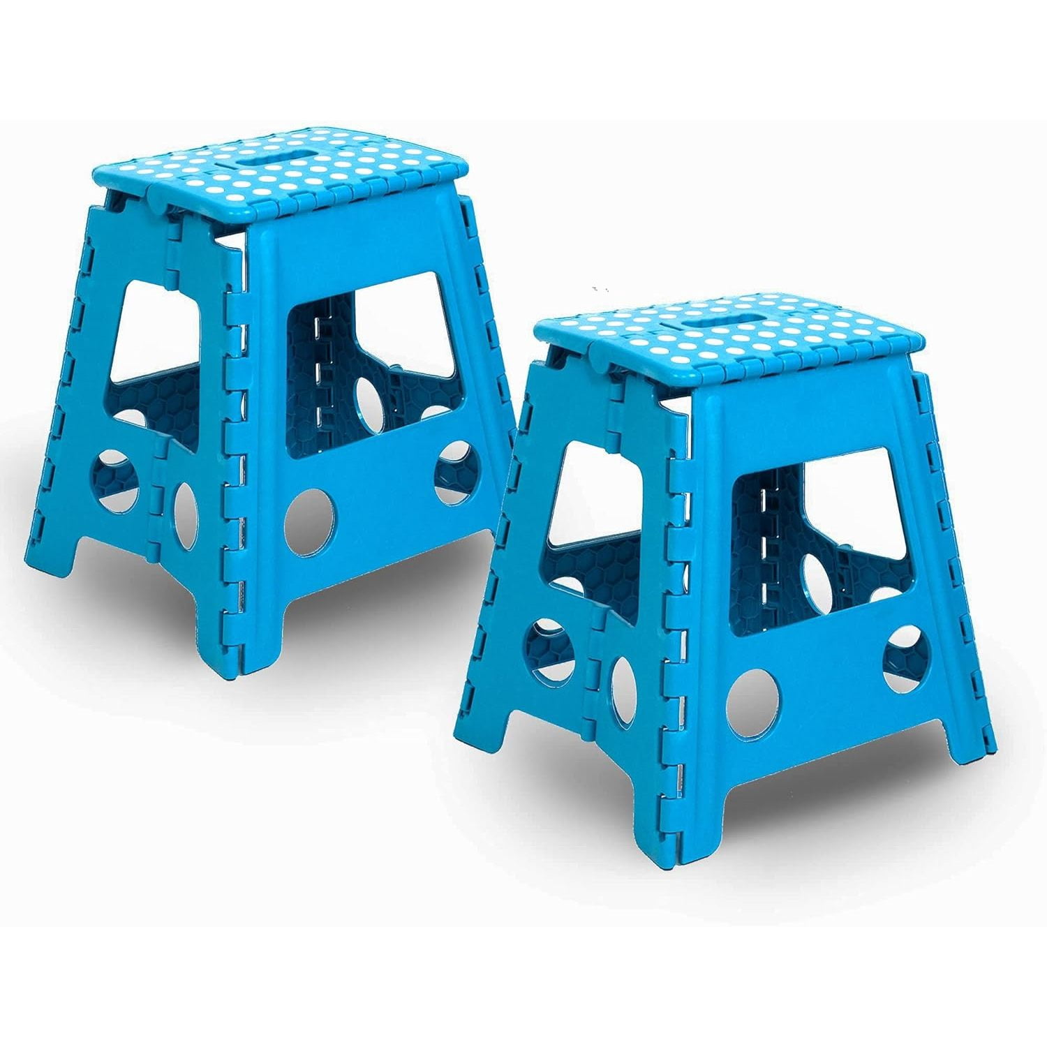 2 Pack 15'' Super Strong Folding Step Stool with Portable Carrying ...