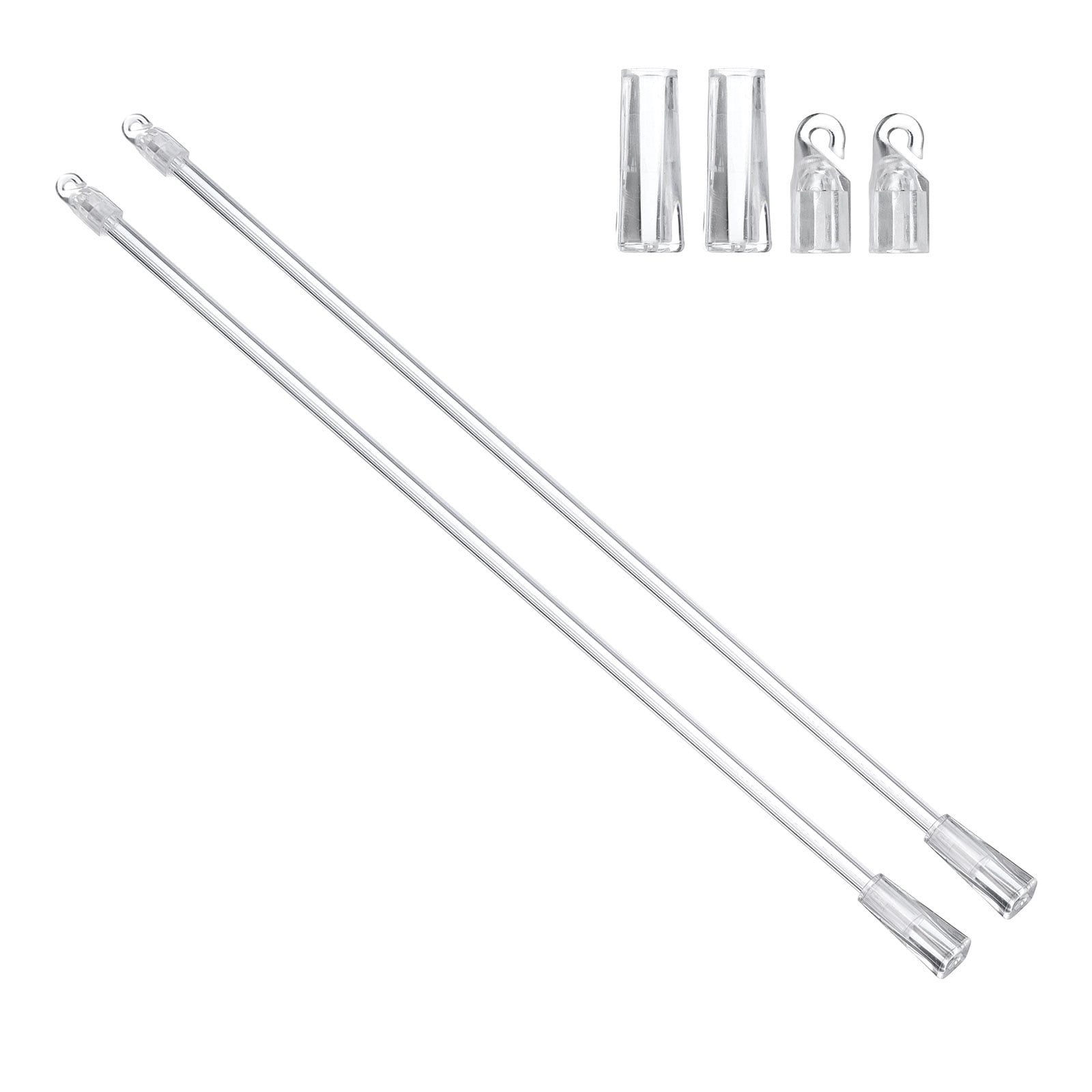 Uxcell 2 Pack 15" Transparent Blind Wand Replacement Parts with Hook ...