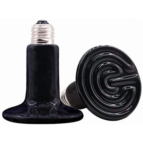 2-Pack 150W 110V Reptile Heat Lamp Ceramic Infrared Heat Emitter Bulb ...