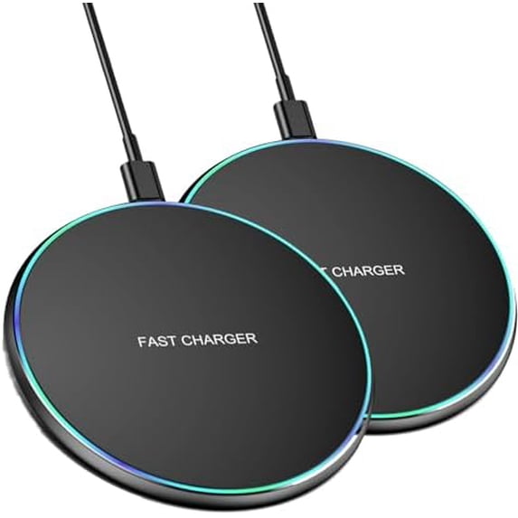 2 Pack 15W Fast Wireless Charging Pad, Wireless Charger for iPhone 16 ...