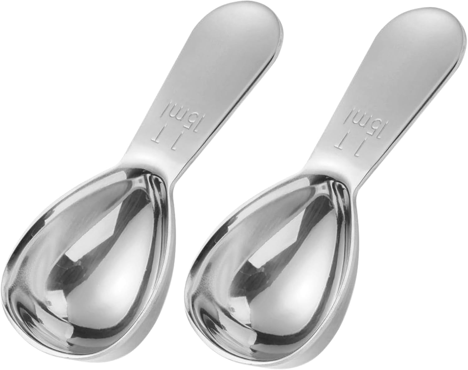 2 Pack 15ml (1 Tablespoon) 304 Stainless Steel Coffee Scoop, Short ...
