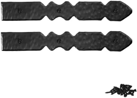 2 Pack 16" Black Faux Strap Hinges - Decorative Dummy Faux Hinge ...