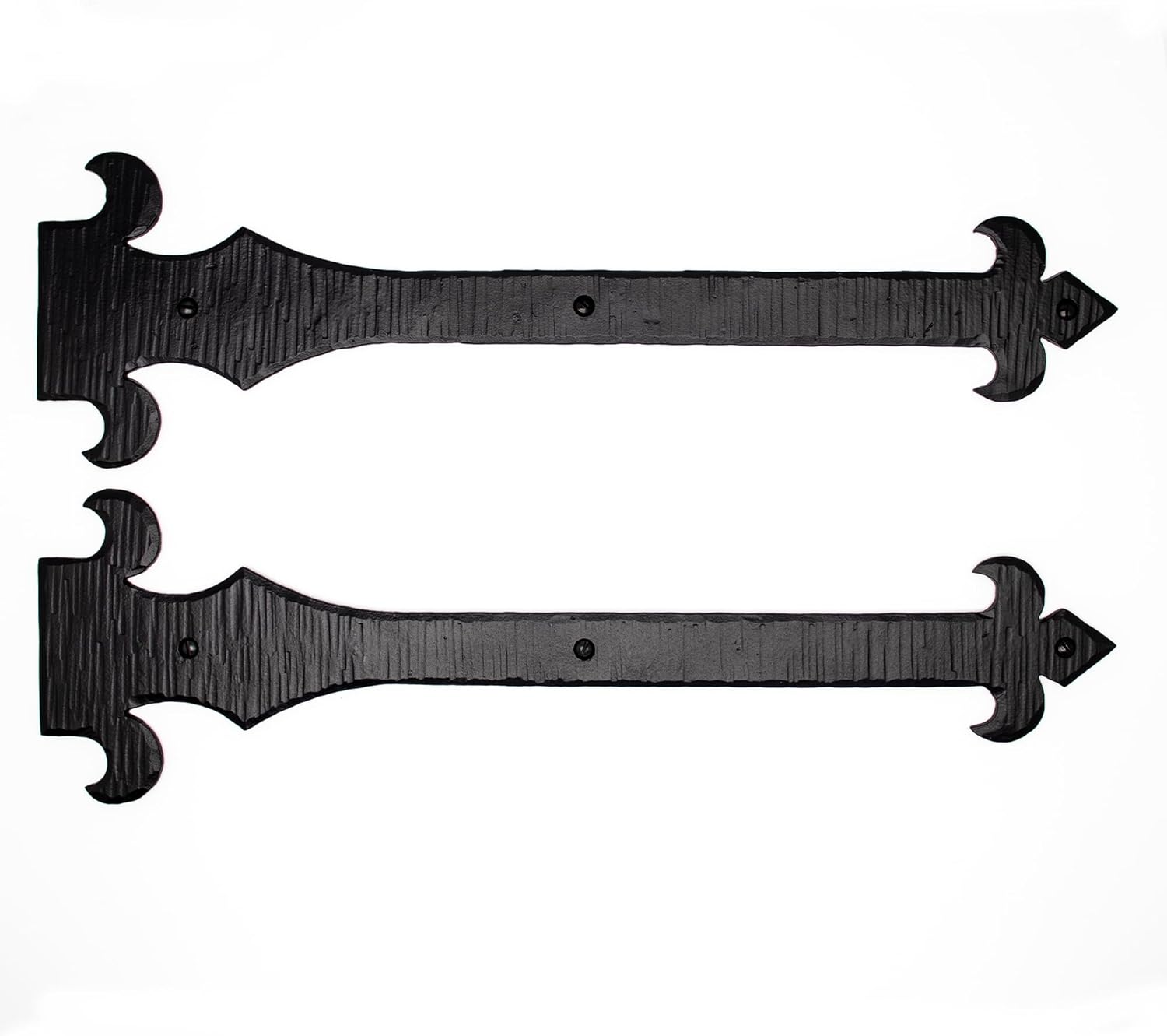 2 Pack 16 Inch Black Faux Strap Hinges - Decorative Dummy Faux Doors ...