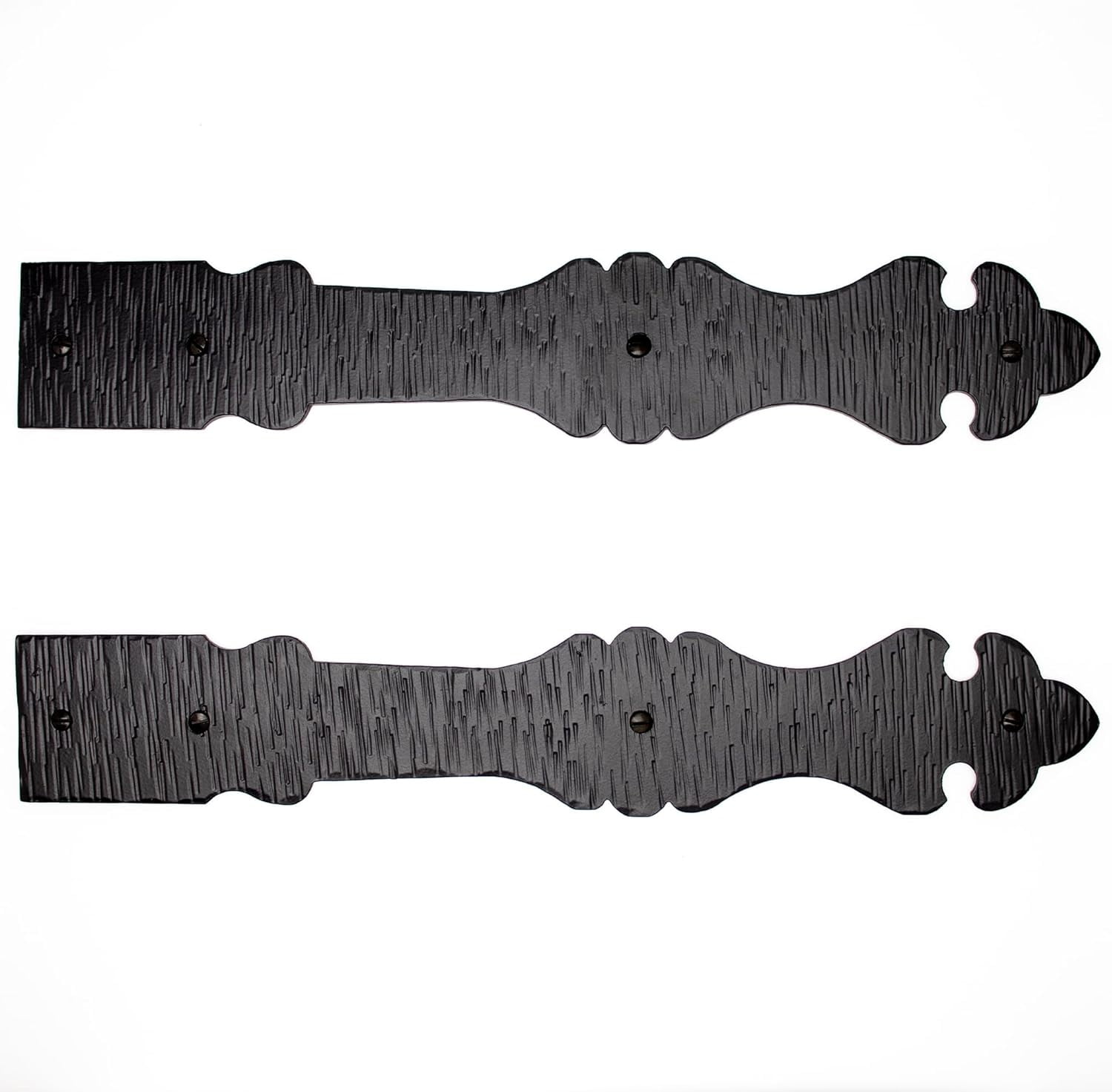 2 Pack 16 Inch Black Faux Strap Hinges - Decorative Dummy Faux Doors ...