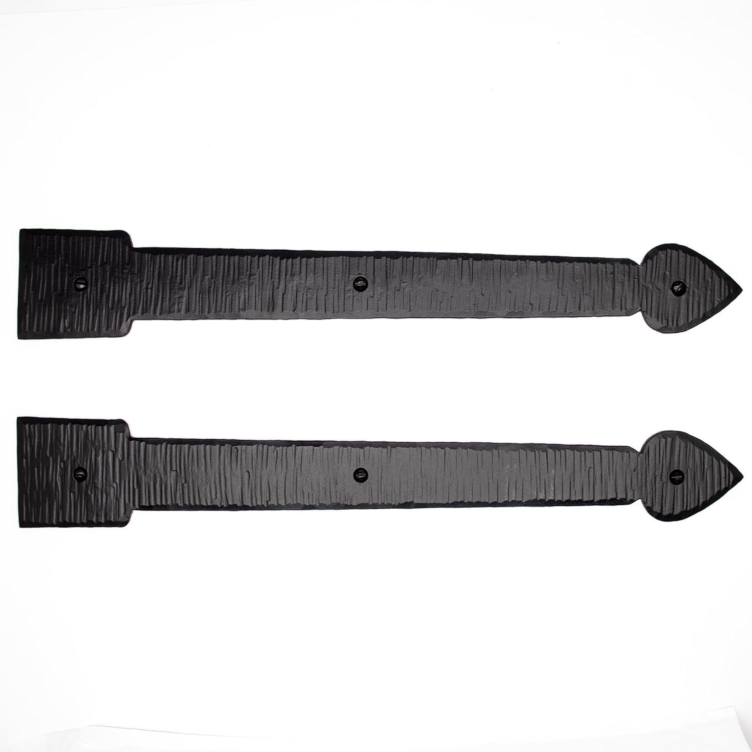 2 Pack 16 inch Faux Door Hinges Black Decorative Strap Hinge Wrought ...