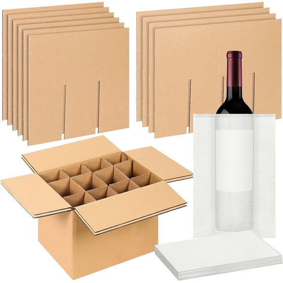 2 Pack 16 x 12 x 12 Inch Glass Divider Kits Included 10 Corrugate ...