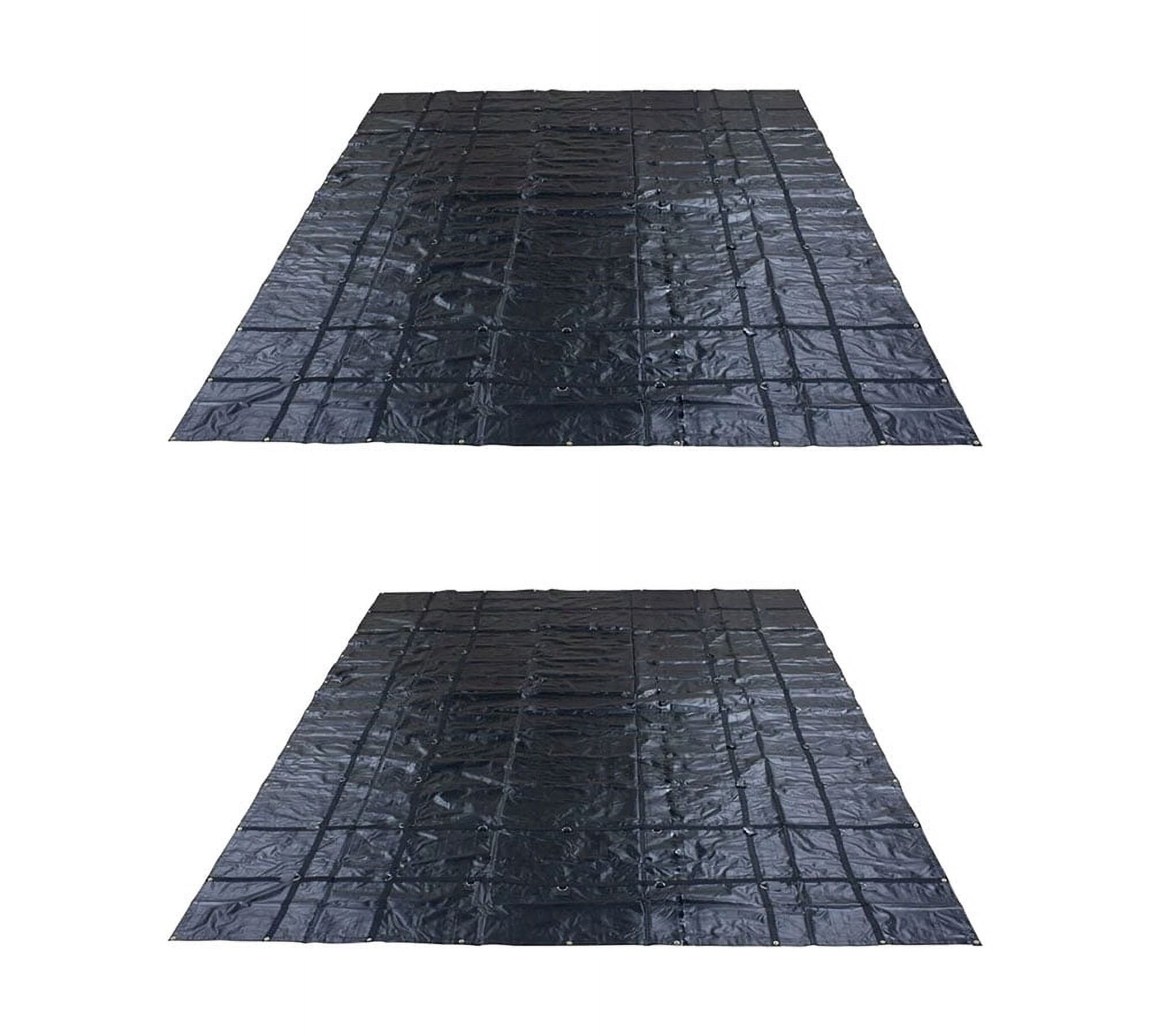 (2 Pack) 16' x 24' Flatbed Truck Tarps Heavy Duty 18oz Steel Tarp ...