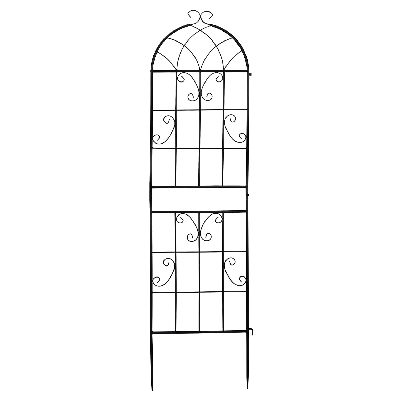 2 Pack 16" x 61" Rustproof Iron Garden Trellis - Heavy Duty Metal Plant ...