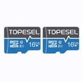 2 Pack 16Gb Micro SD Card with Adapter Topesel Class 10 UHS-I High ...