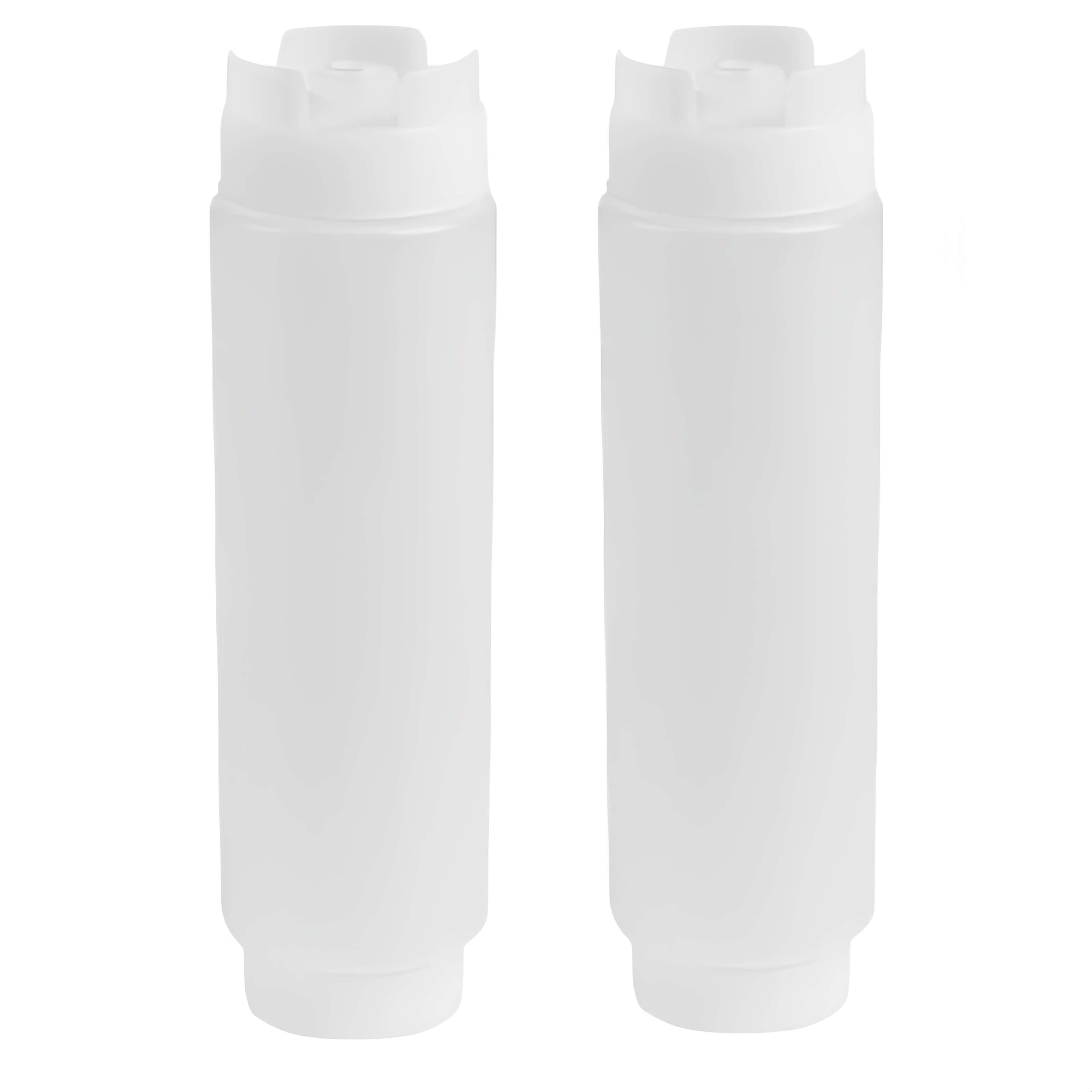 2 Pack 16oz Inverted Plastic Squeeze Bottle Perfect for Catering and ...