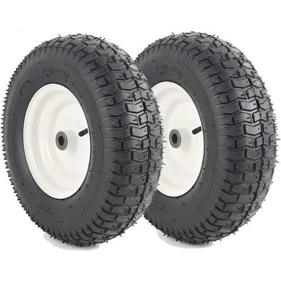 (2-Pack) 16x6.50-8 Pneumatic Tires on Rim - Universal Fit Lawn Mower ...