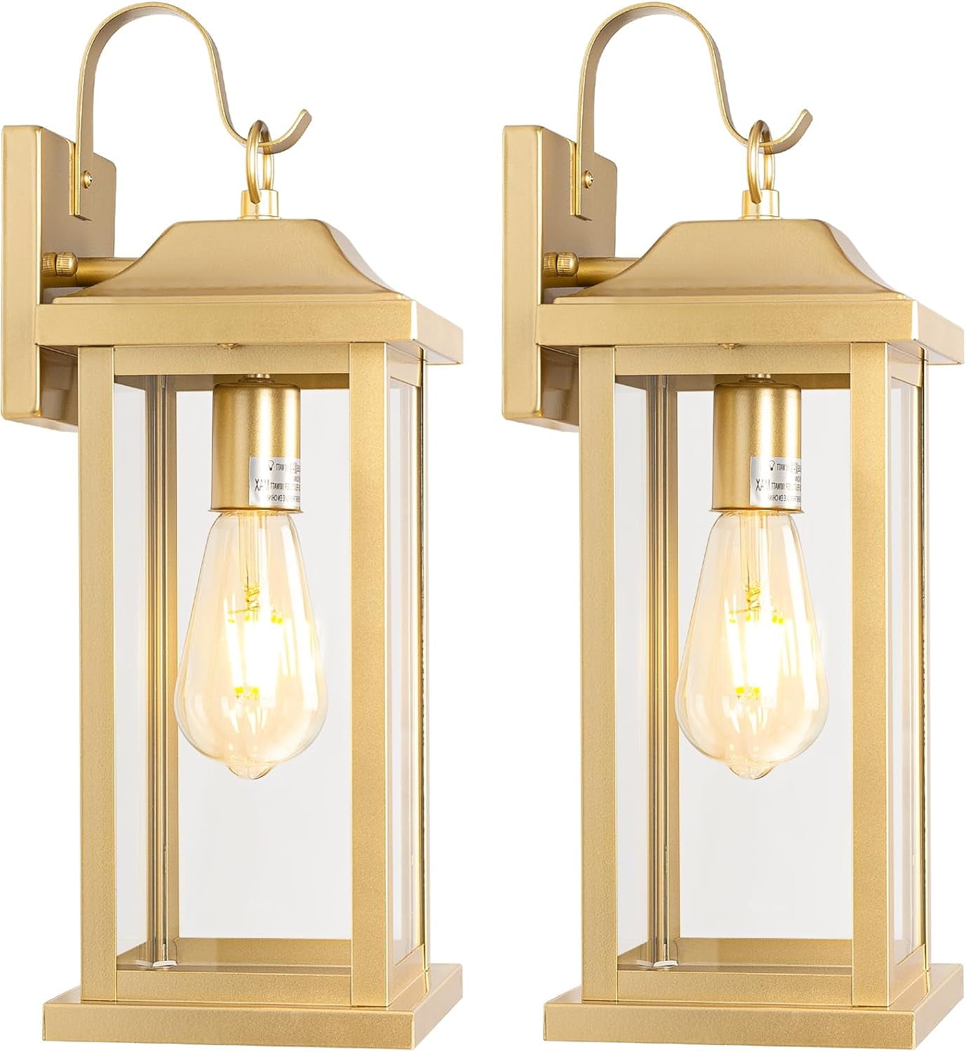 2-Pack 17 Inch Large Outdoor Light Fixtures, Exterior Matte Black Wall ...