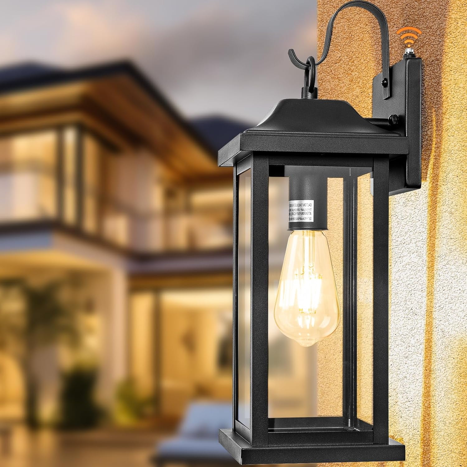 2-Pack 17 Inch Large Outdoor Light Fixtures, Exterior Matte Black Wall ...