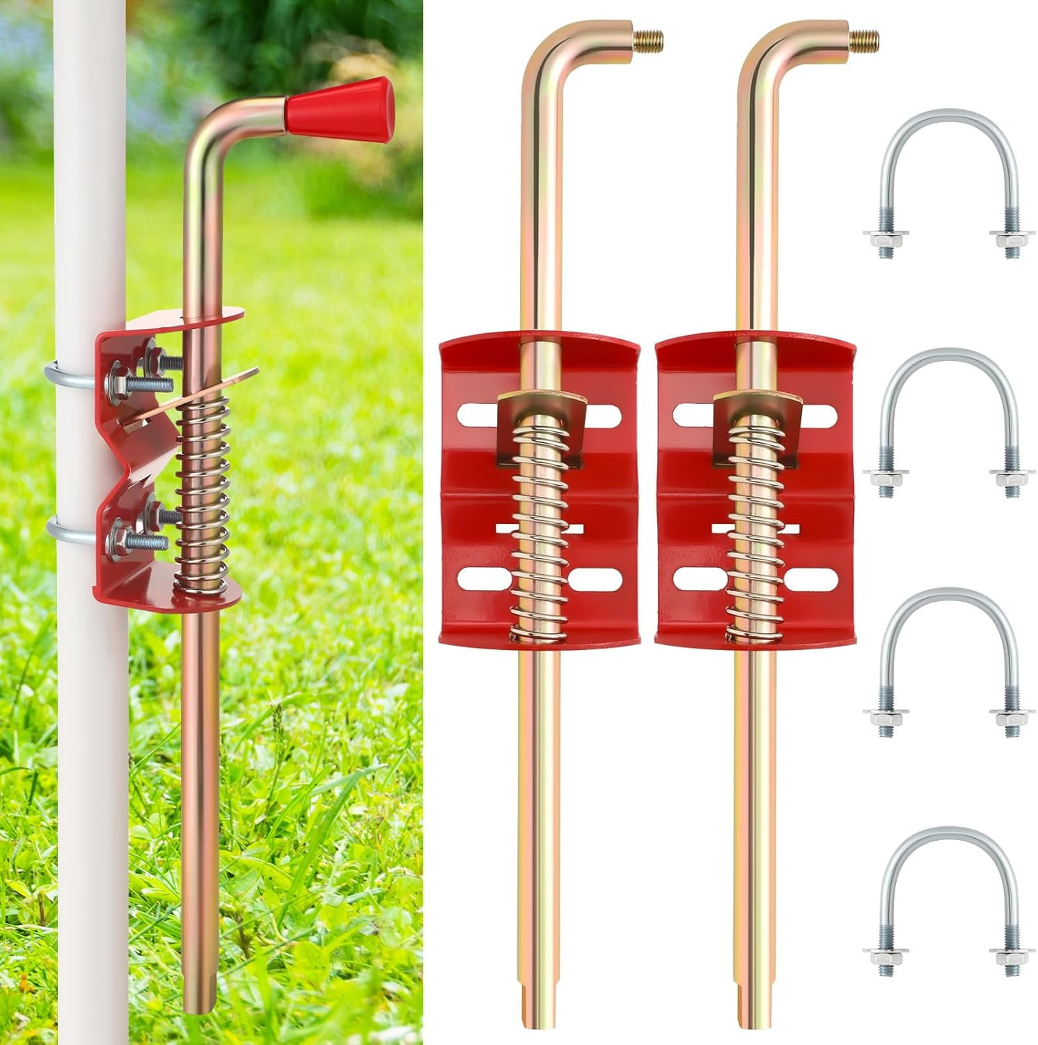 2 Pack 18 Inch Farm Gate Latch Farm Gate Anchor Cane Bolt Livestock ...