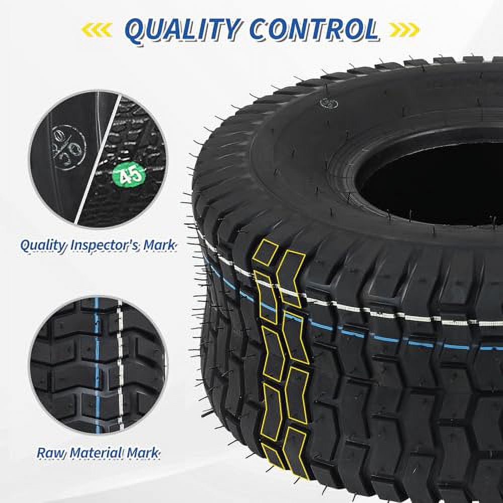 (2 Pack) 18 x 9.50-8 Lawnmower Tire, 18x9.5-8 for Tractor Riding Lawnmowers, 4 Ply Tubeless Tire ...
