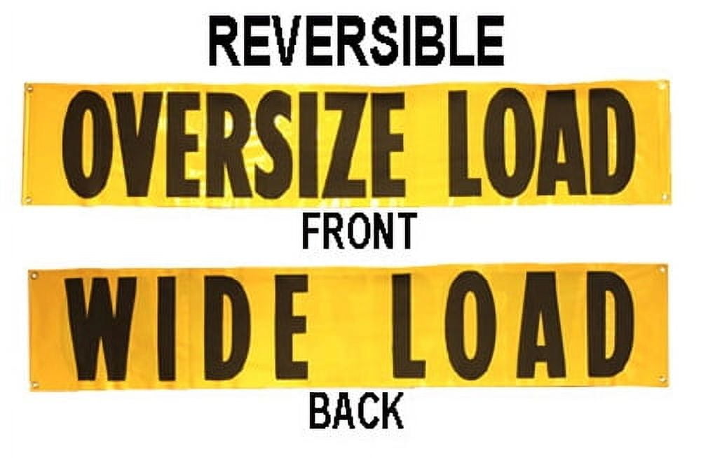 (2 Pack) 18"x84" Reversible Dual Side Oversize Load Sign for Trucks ...