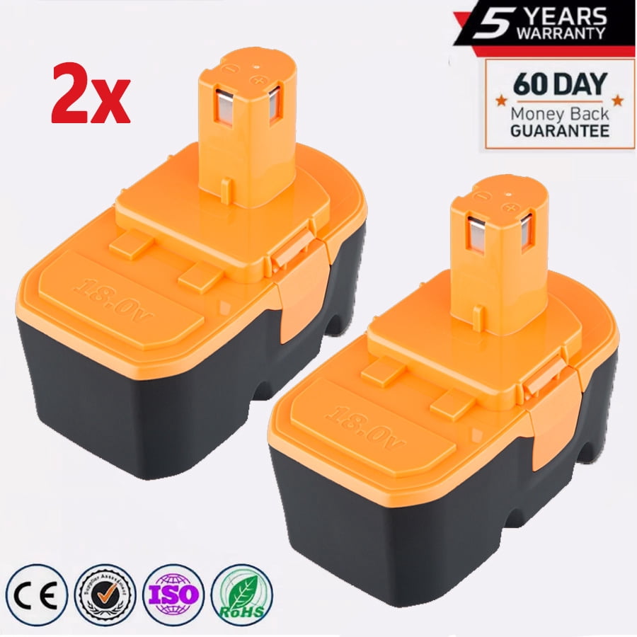 2 Pack 18V P100 Battery Replacement for Ryobi 18V Battery NiMH ...