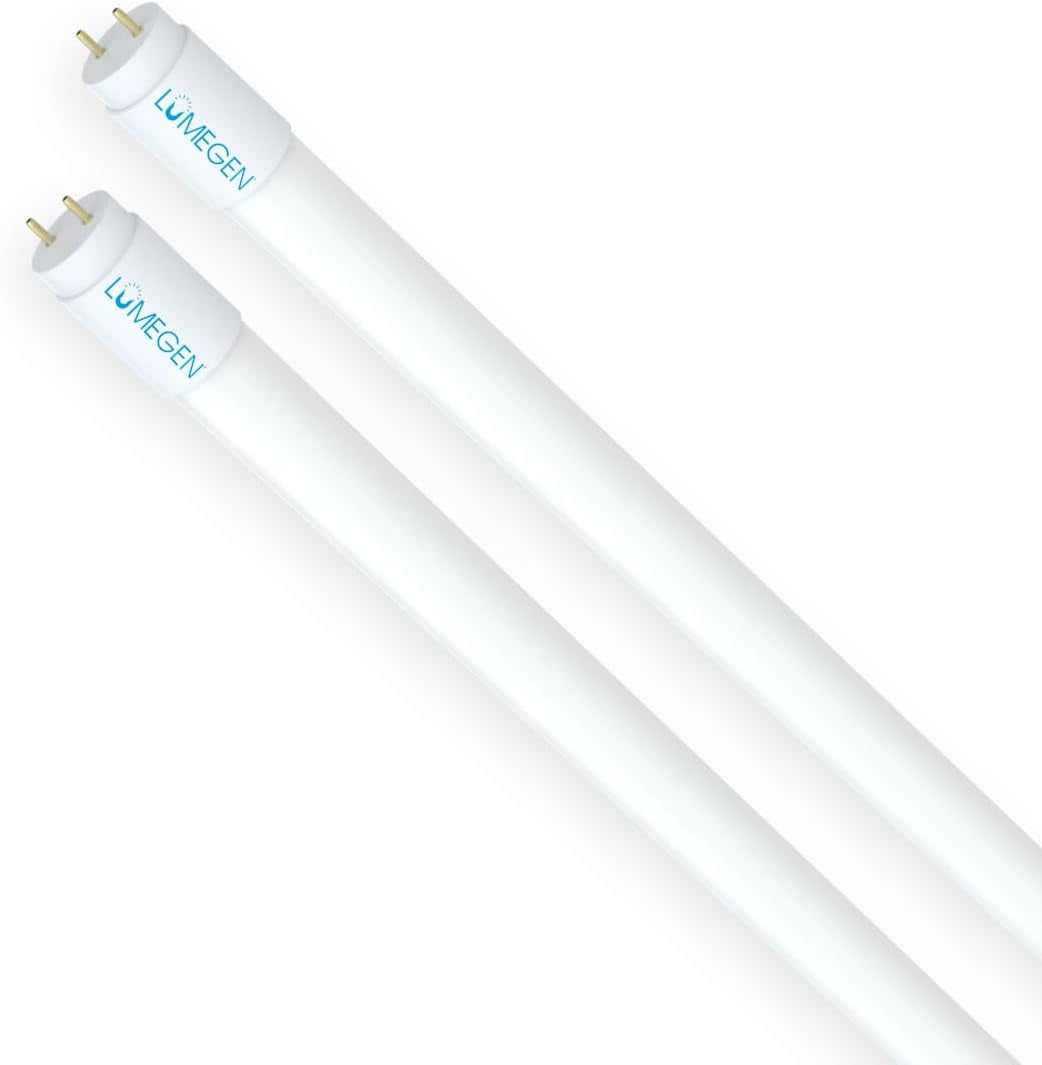 2-Pack - 18in. T8 LED Glass Tube - 6W - Type B - 750 Lumens - 3000K ...