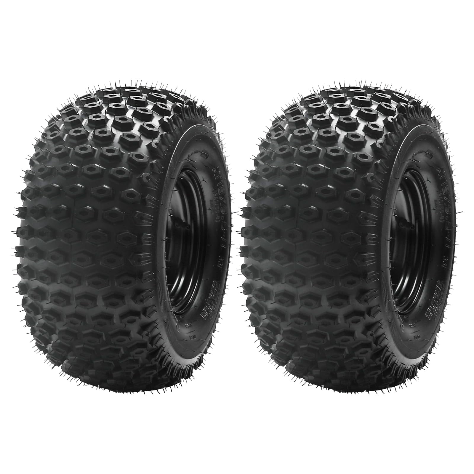 2 Pack 18x9.50-8 18x9.5-8 Tubeless Off-Road Tire with Iron Rim, Fits ...