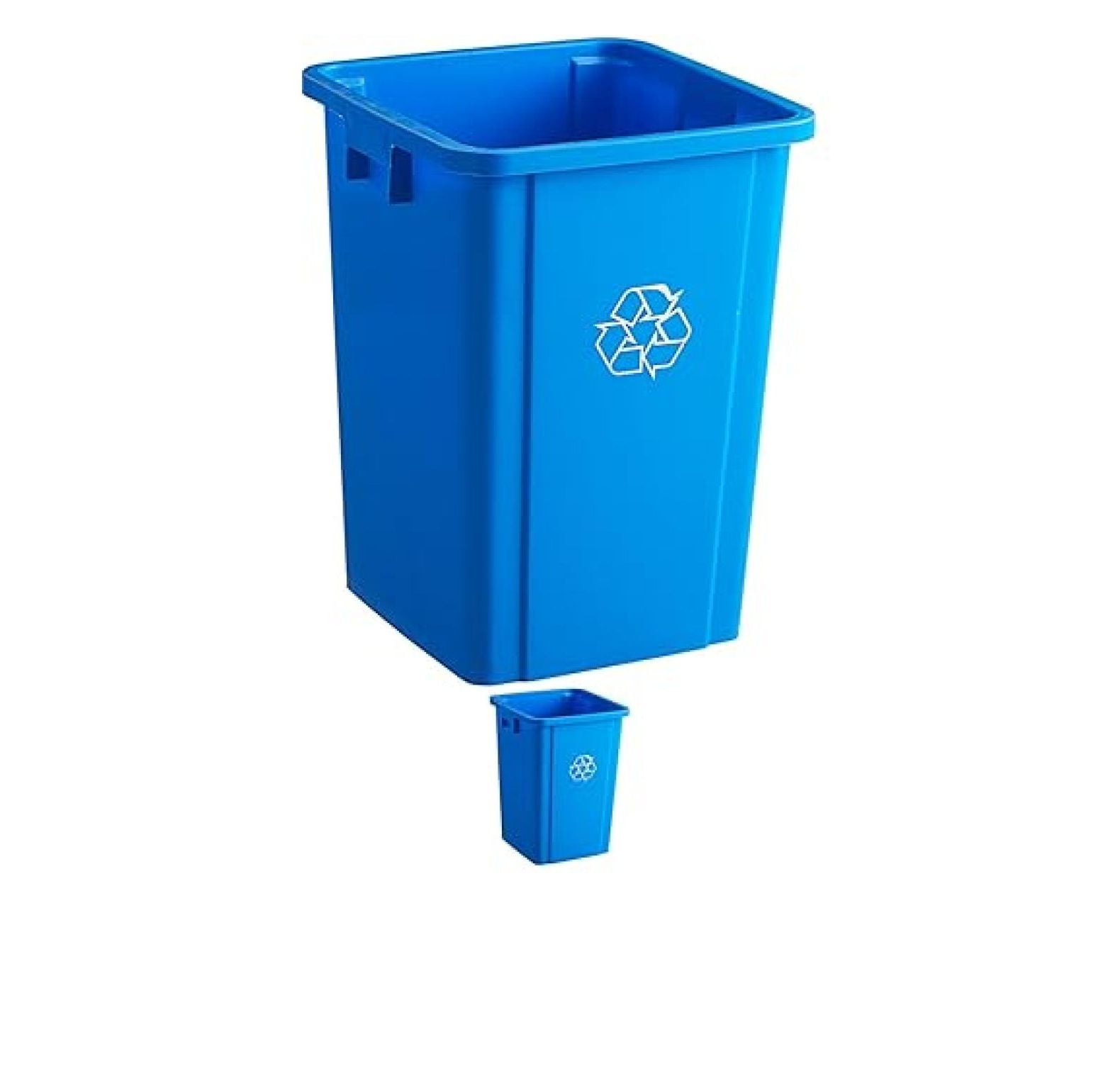 2 Pack! 19 Gallon Blue Square Trash can Restaurant Trash can Trash can ...