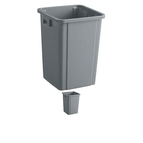 2 Pack! 19 Gallon Gray Square Trash can Restaurant Trash can Trash can ...