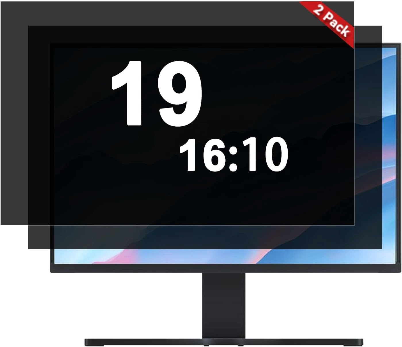 [2-Pack] 19 Inch Computer Privacy Screen Filter (16:10 Aspect Ratio ...