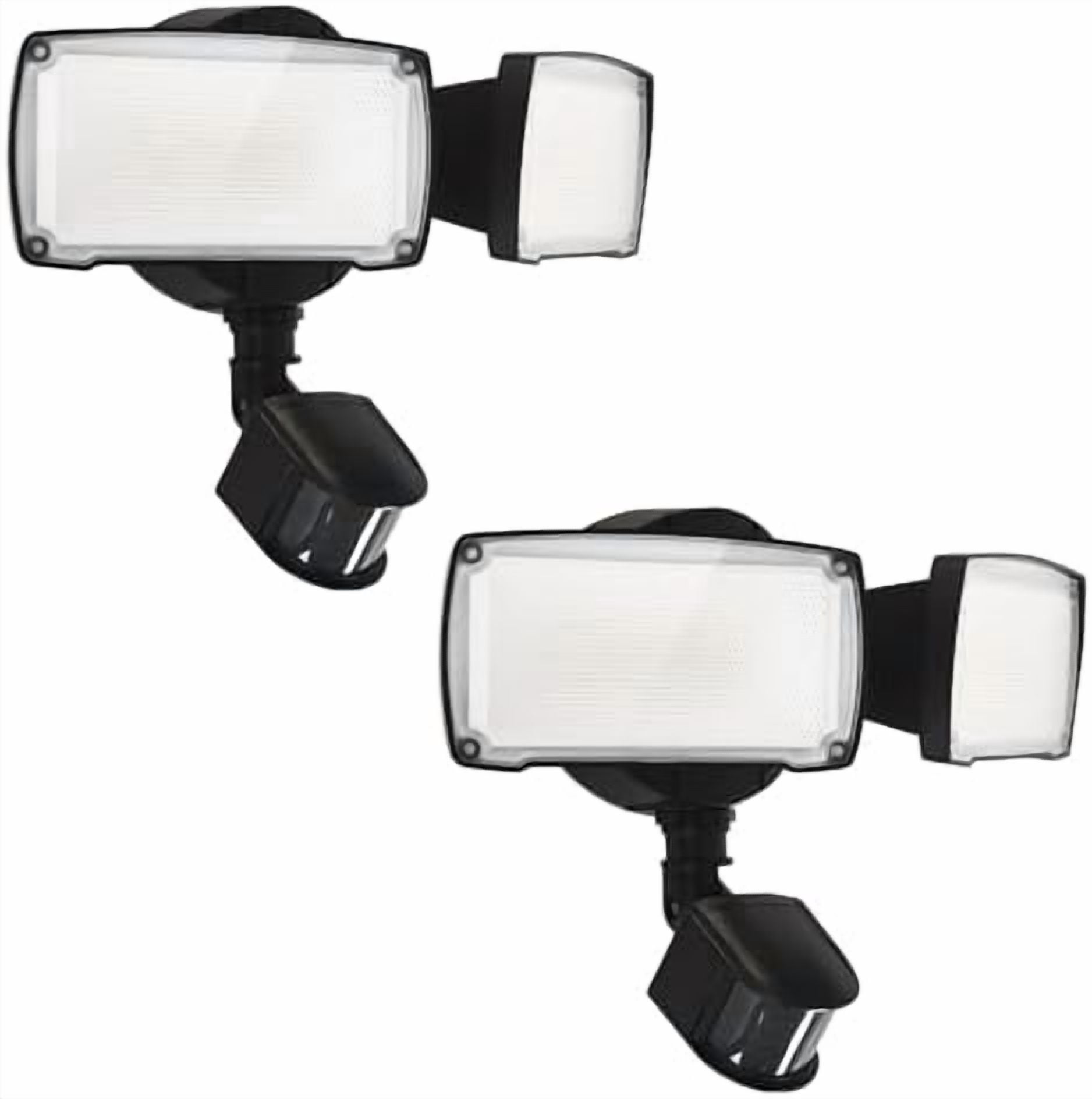 2 Pack 19W LED Flood Light Motion Sensor Outdoor, 2 Adjustable Head ...