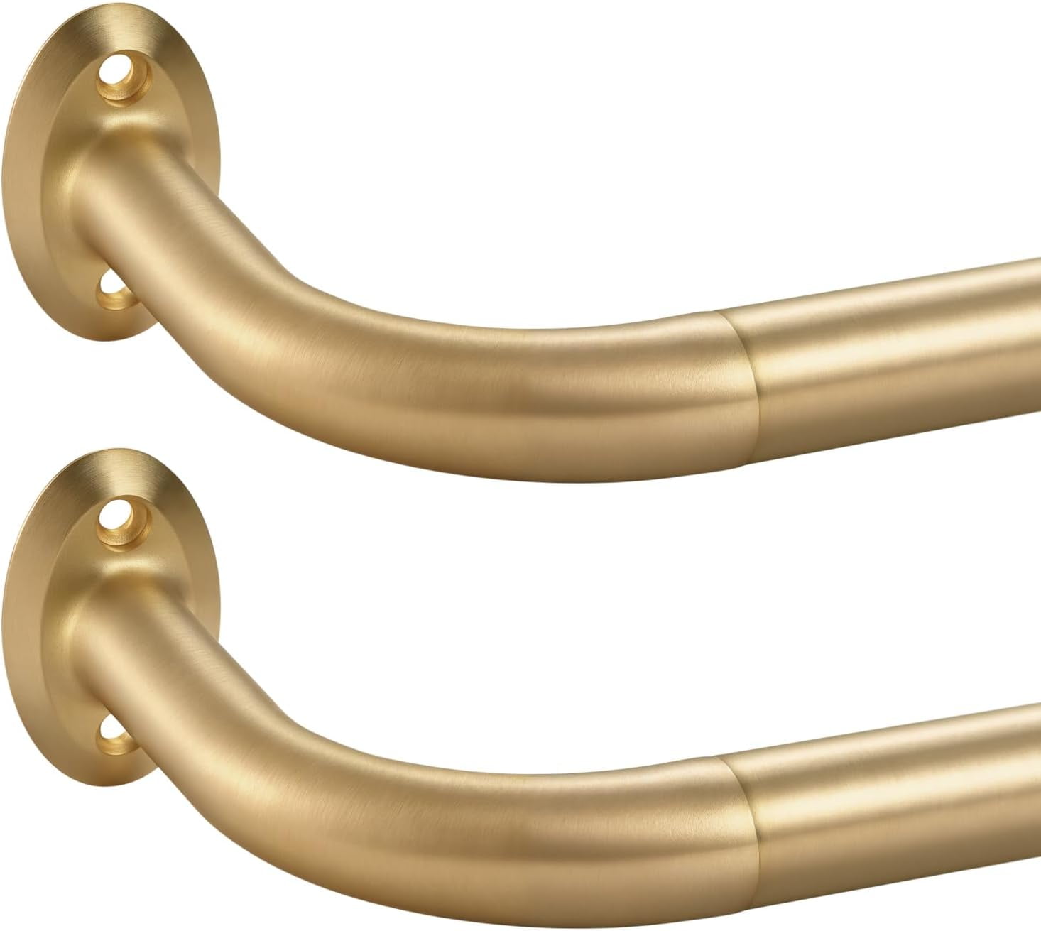 2 Pack 1Inch Diameter Wrap Around Curtain Rods for windows 28-56 inch(2 ...