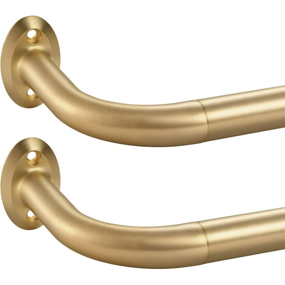2 Pack 1Inch Diameter Wrap Around Curtain Rods for windows 28-56 inch(2 ...