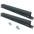 2 Pack 1U 19 Inch Cable Manager Horizontal Rack Mount 24 Slot Metal ...