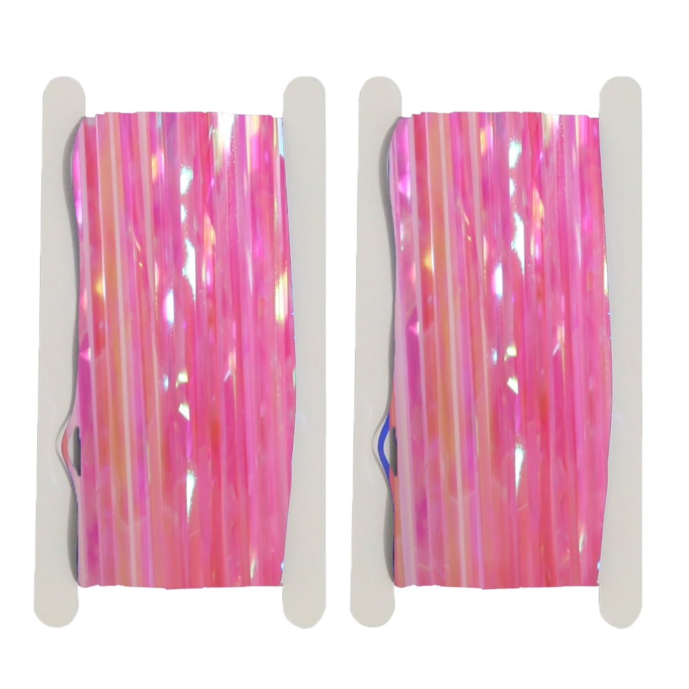 2 Pack 1x 2 M Tinsel Foil Fringe Curtains Backdrop, for Party Photo ...