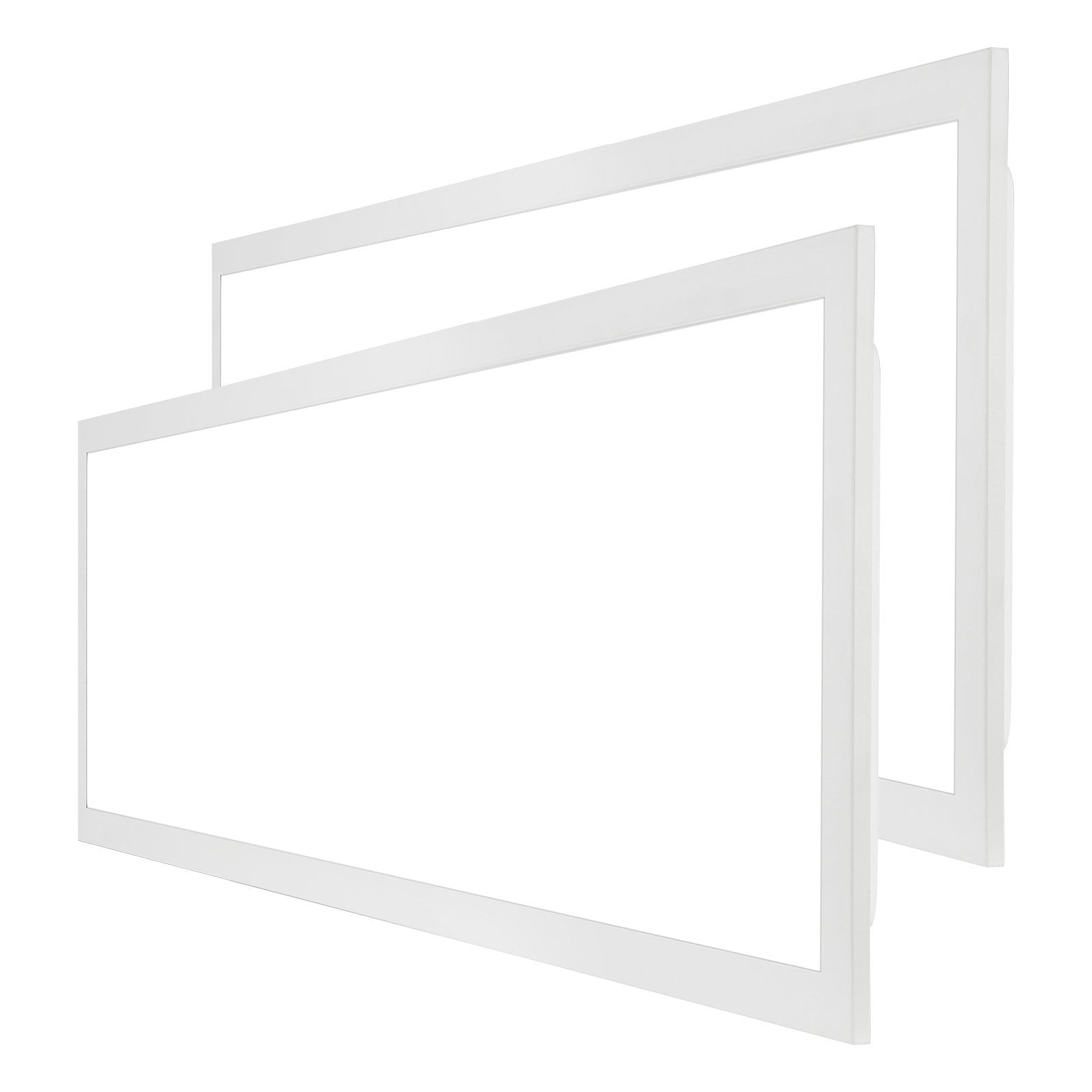 2 Pack 1x4 FT LED Flat Panel Light, 6600LM 55W, Surface Mount LED Drop ...