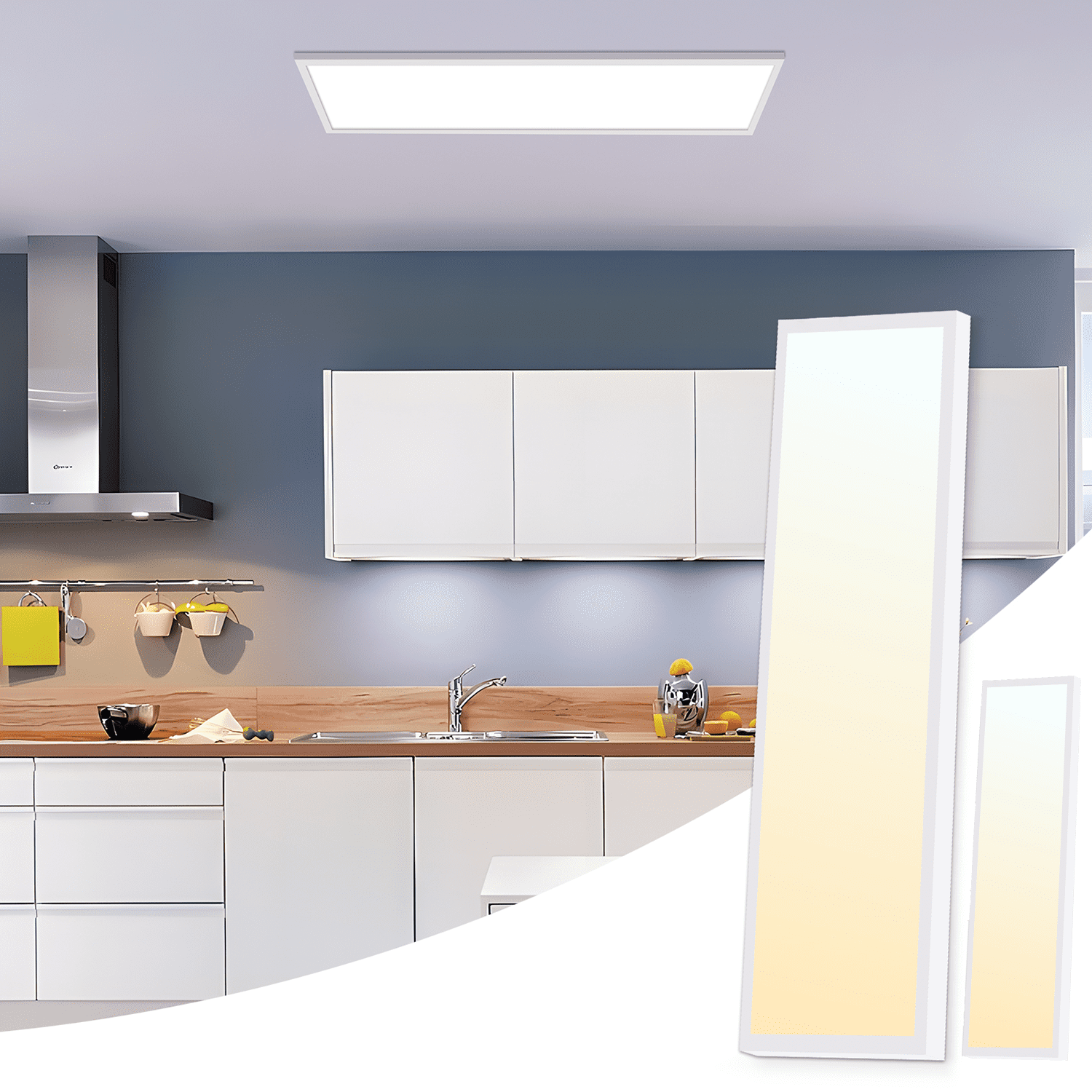 2 Pack 1x4FT 3CCT Commercial LED Flush Mount Panel Light, 40W/30W/20W ...