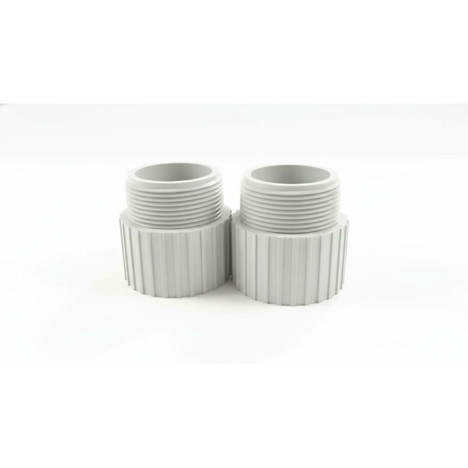 2-Pack 2 1/2" PVC Male Adapters, Schedule 40 | High-Strength Slip x ...