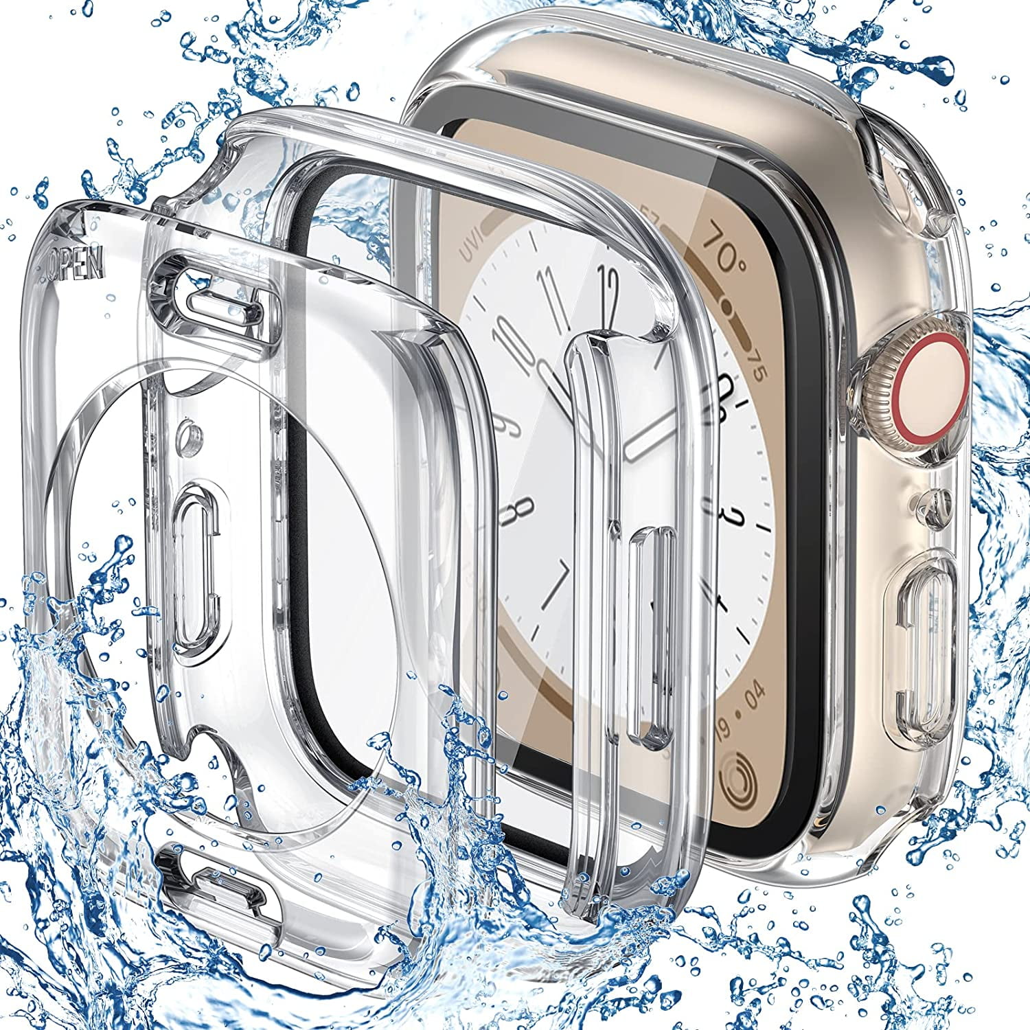 [2 Pack] 2 in 1 Waterproof Apple Watch Series 8 & Apple Watch Series 7 ...