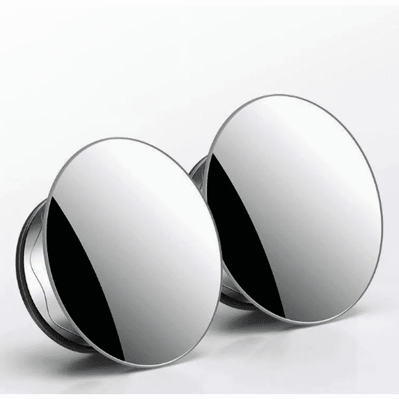 2 Pack 2.16 Inches Blind Spot Mirrors Without Frame Glass Convex Rear ...