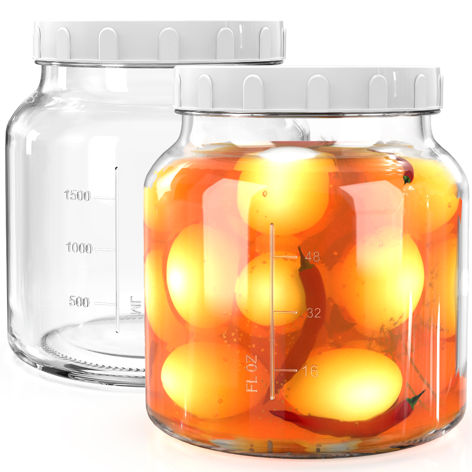 Glass Cookie Candy Penny Jar with Glass Lid, 1 Gallon Old Fashioned ...