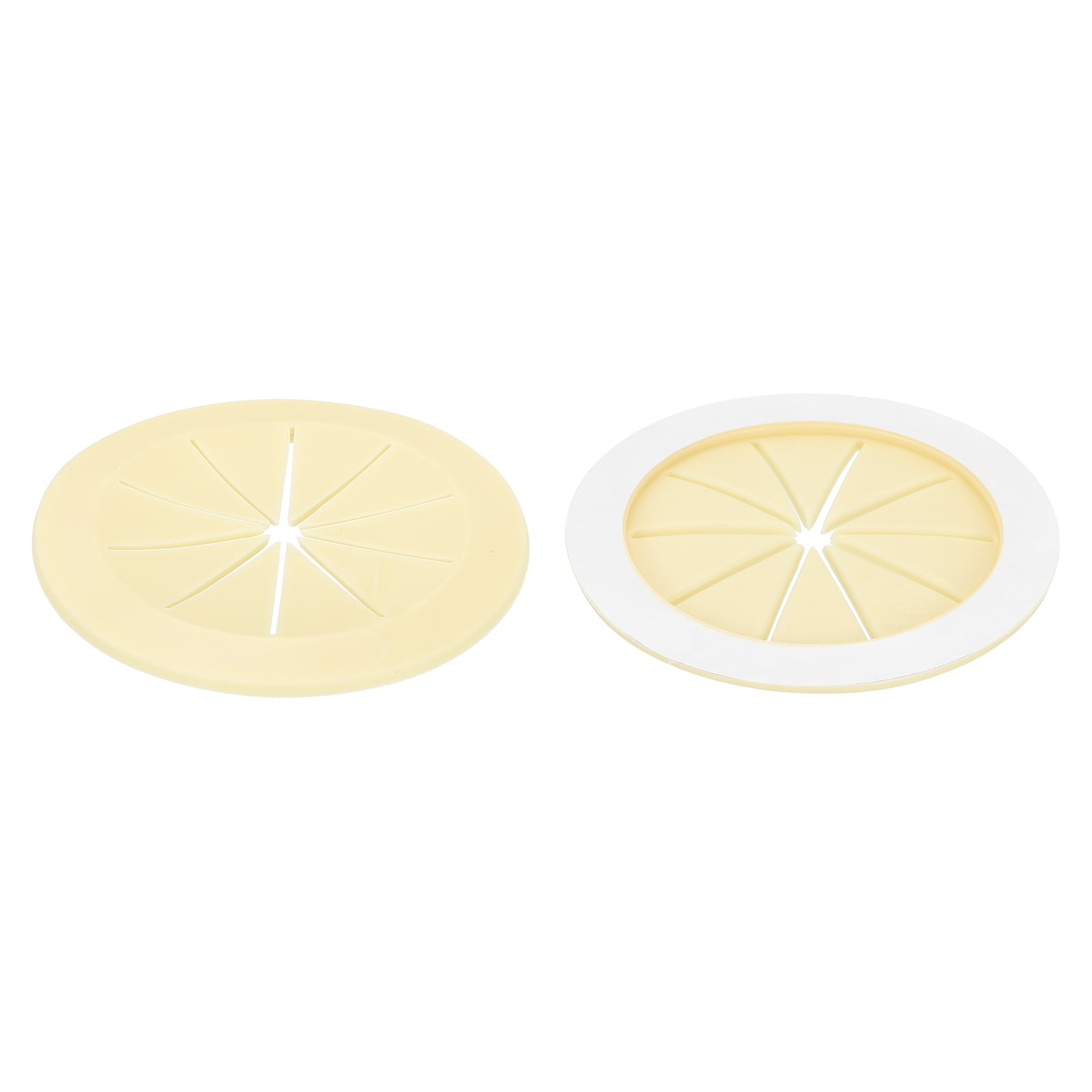 2 Pack 2.95 Inch Cable Grommets, Self-Adhesive Desk Hole Cover, Yellow ...