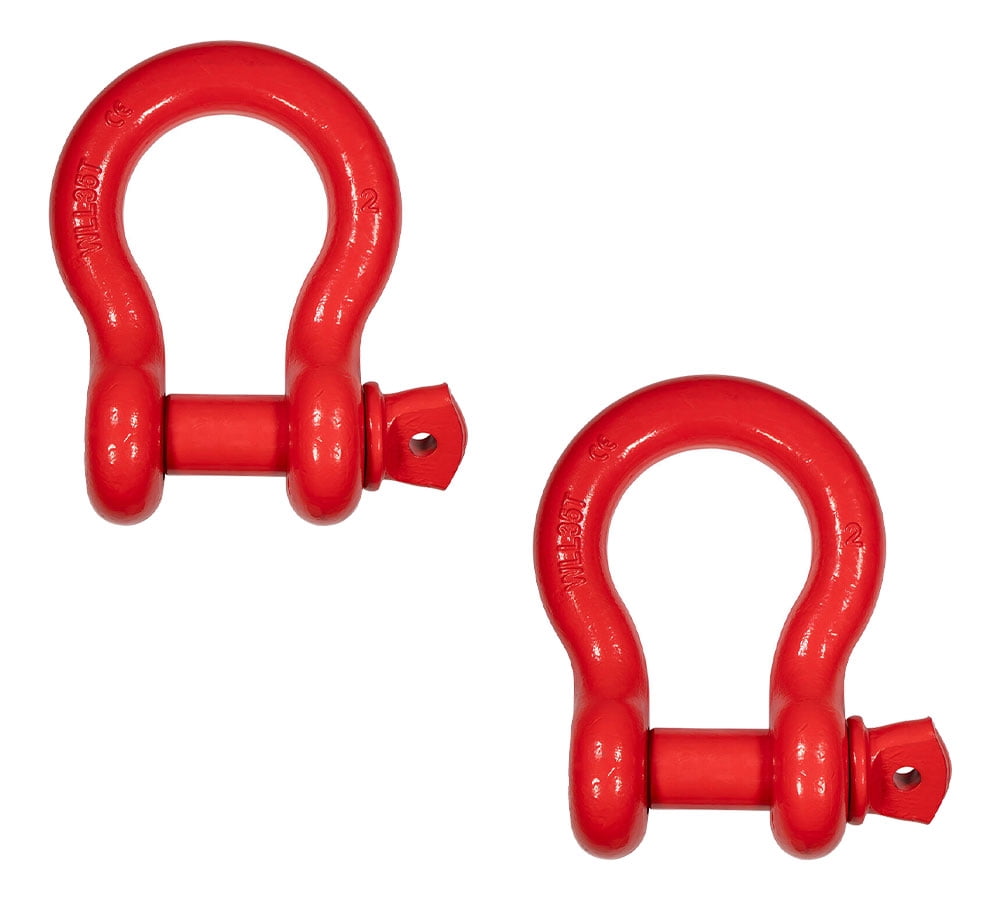(2 Pack )2" Anchor Shackle Forged Carbon Steel w/ Alloy Screw Pin Load ...