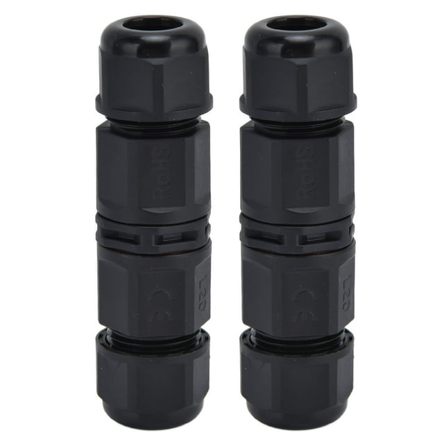 2-Pack 2-Pin 250V 16A Waterproof Wire Connectors - Quick Connect ...
